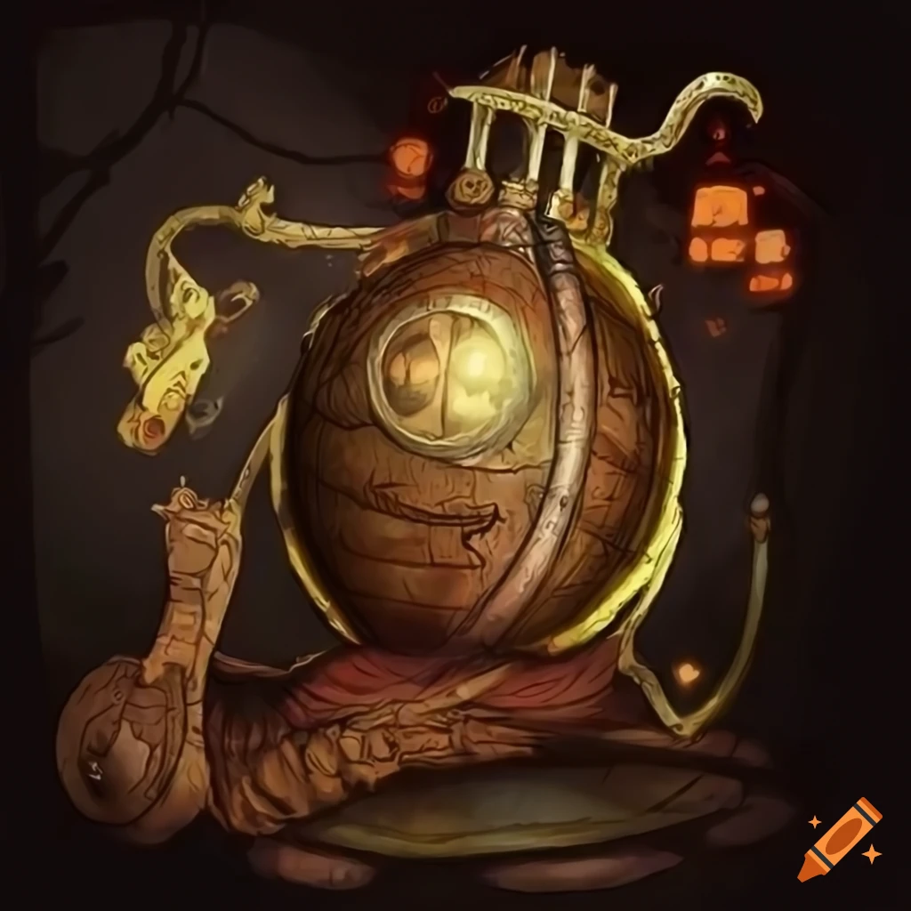 Steampunk time bomb in a fantasy art style on Craiyon