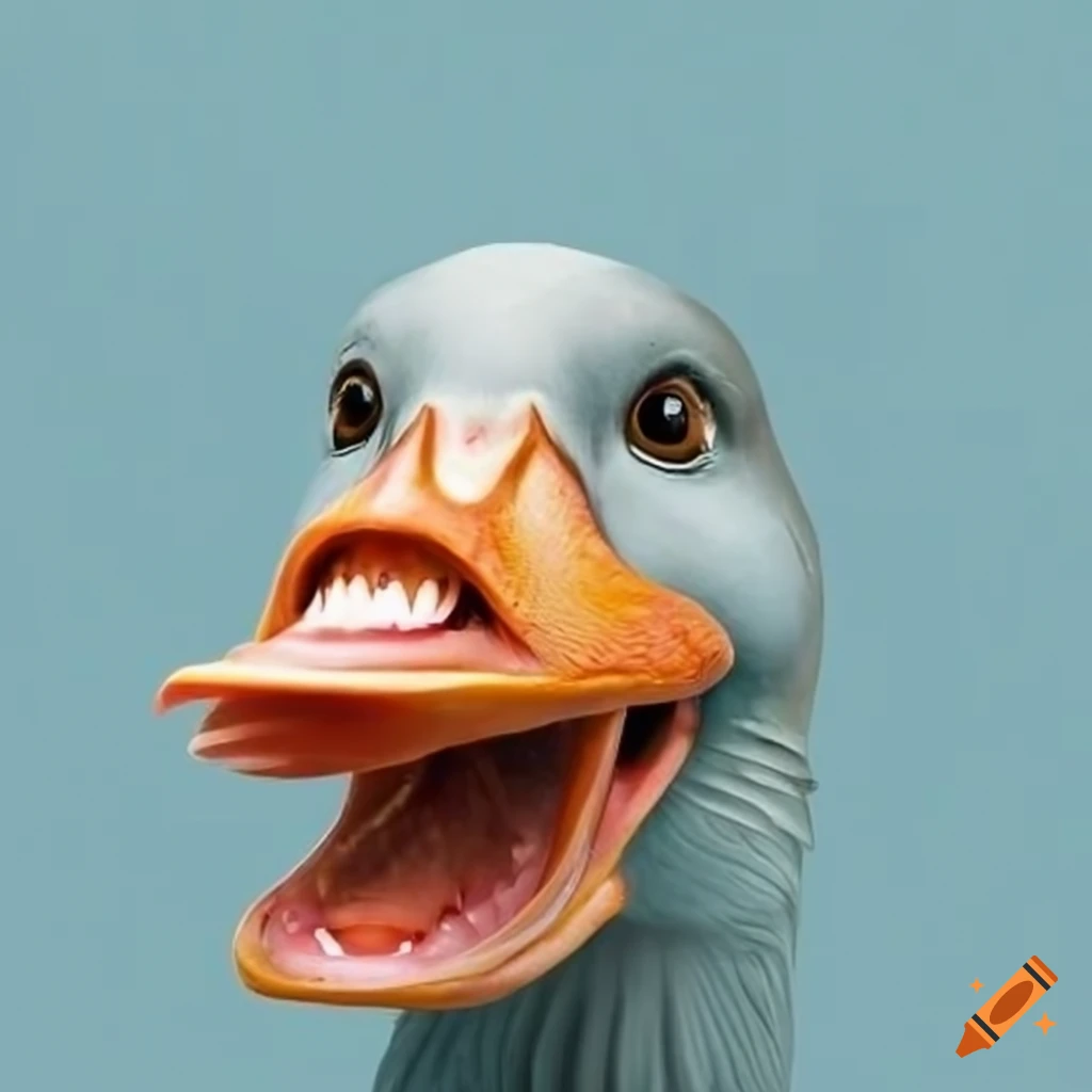 Duck with big teeth on Craiyon
