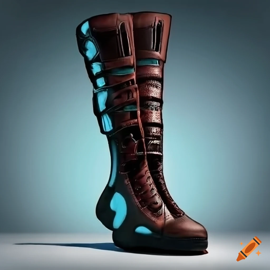 Futuristic cybernetic legs and shoes on Craiyon