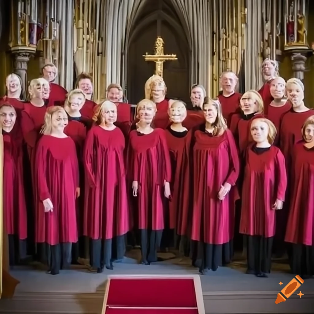 Choir from a church in denmark on Craiyon
