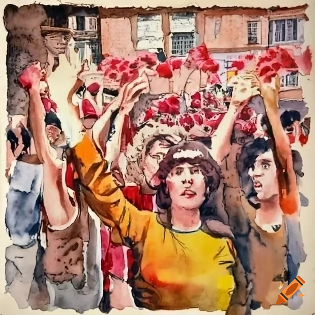 The carnation revolution in portugal, 1974 on Craiyon