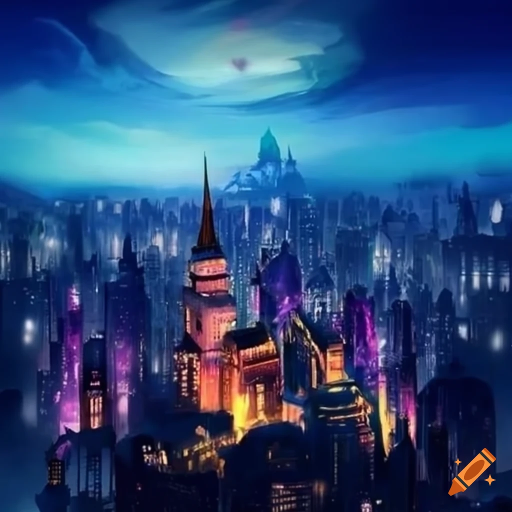 Magical city on Craiyon