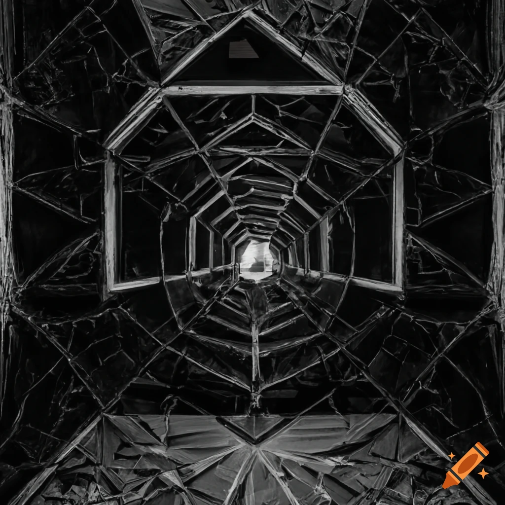 Room made of shattered mirrors on Craiyon