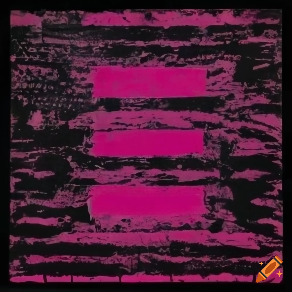 Pop punk album cover in magenta and black with pages on the ground on ...