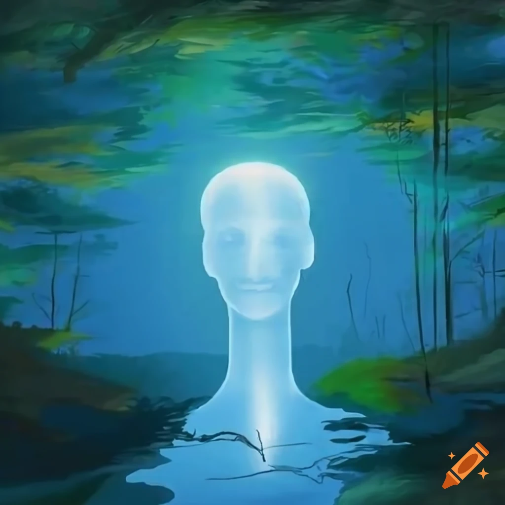 Symbolic image of finding inner center with person and light center in ...