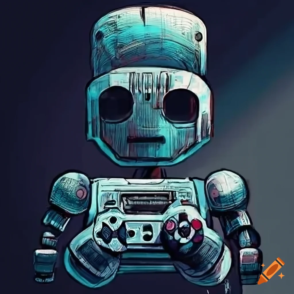 Robot with integrated radio cassette player in original Playstation ...
