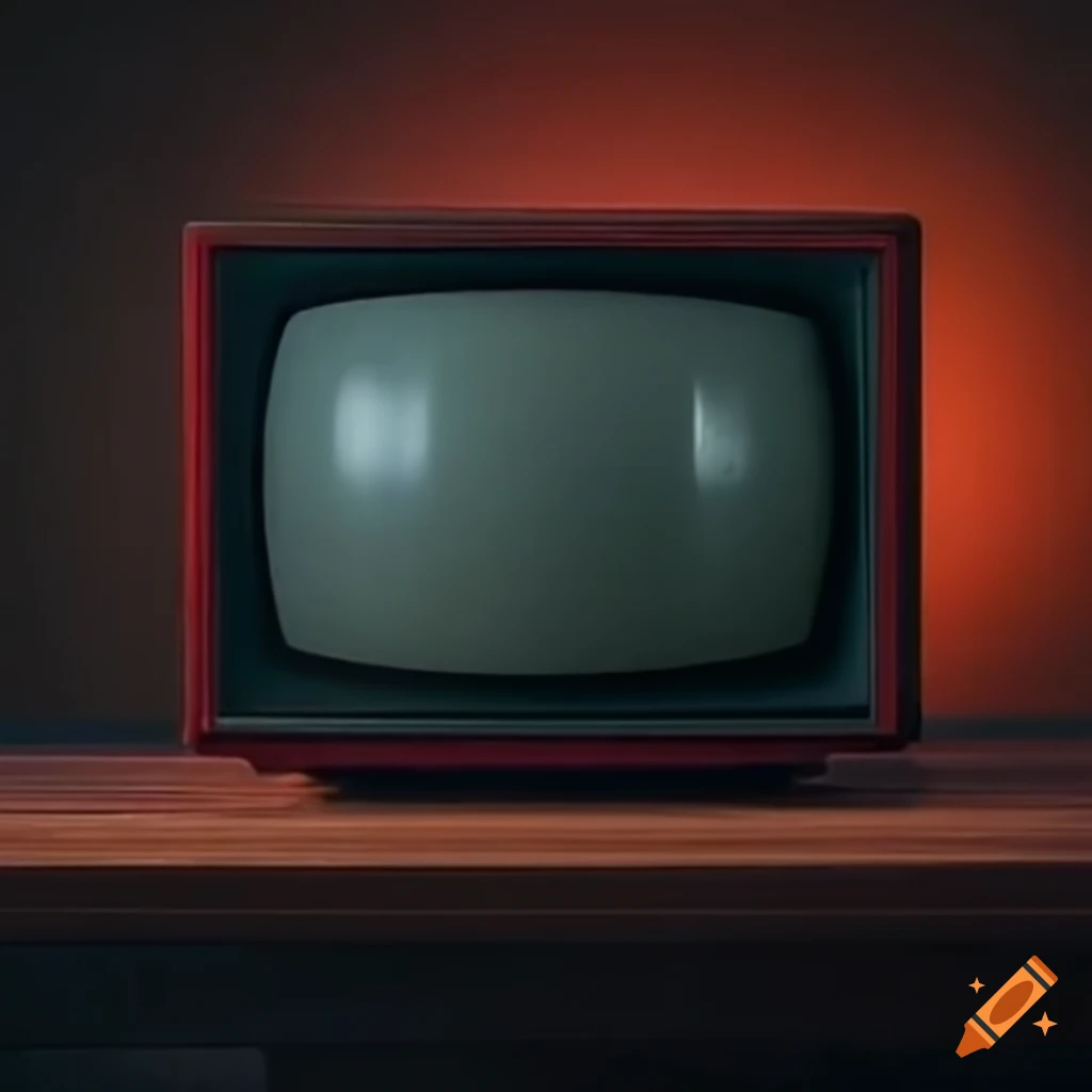 Tv on a table with atari 2600 game console on Craiyon