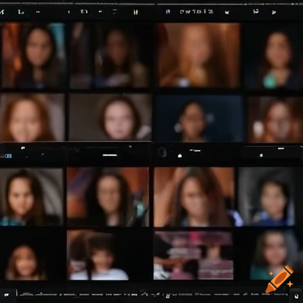 Zoom meeting with young participants displaying first names only on Craiyon