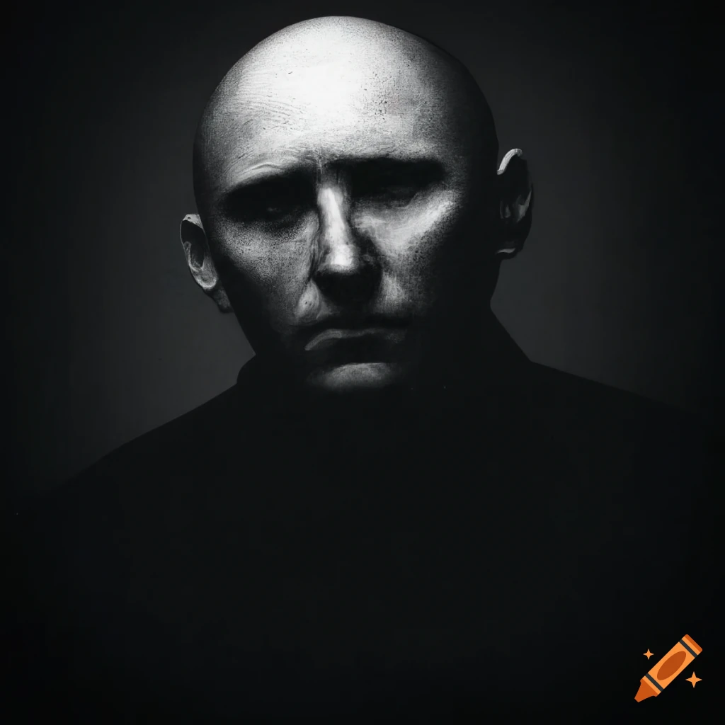 Mysterious etching of a faceless man on Craiyon