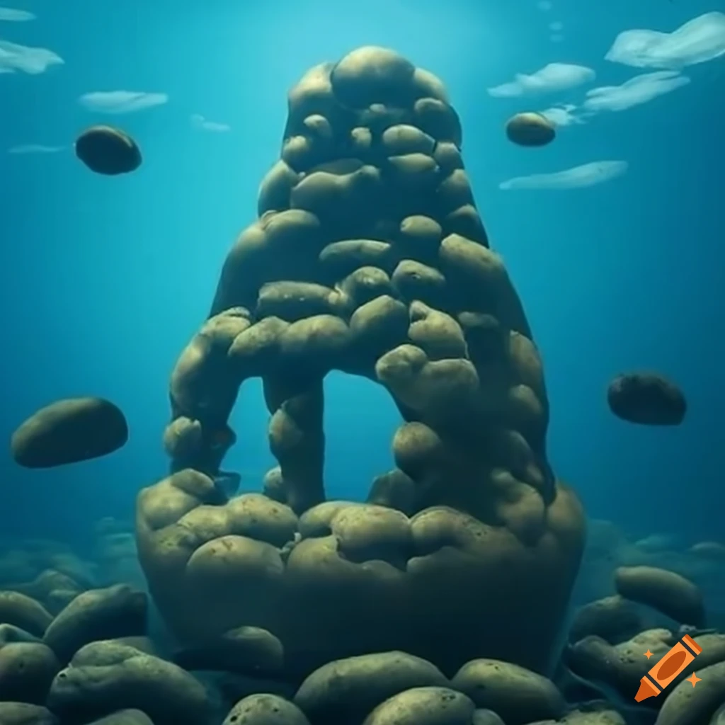 Potato building underwater on Craiyon