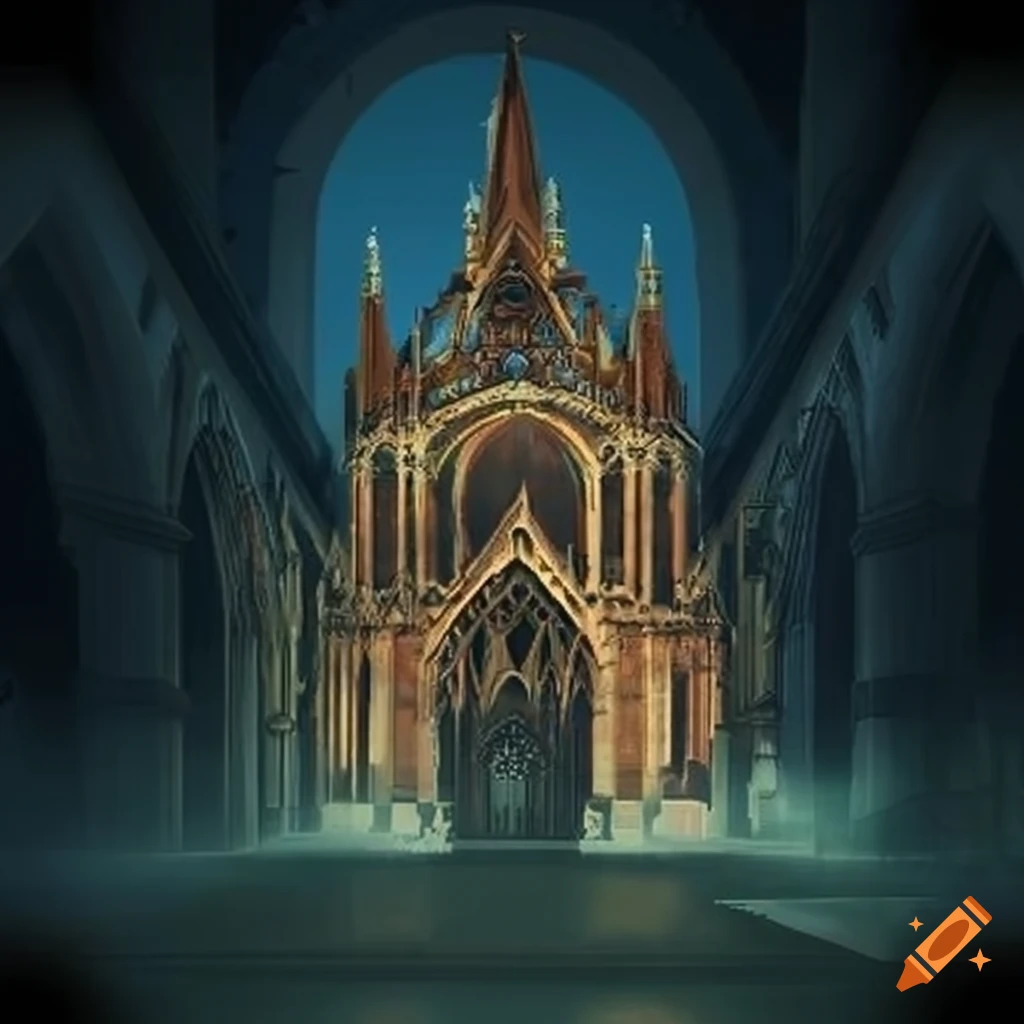 Medieval cathedral in PlayStation 2 graphic style on Craiyon