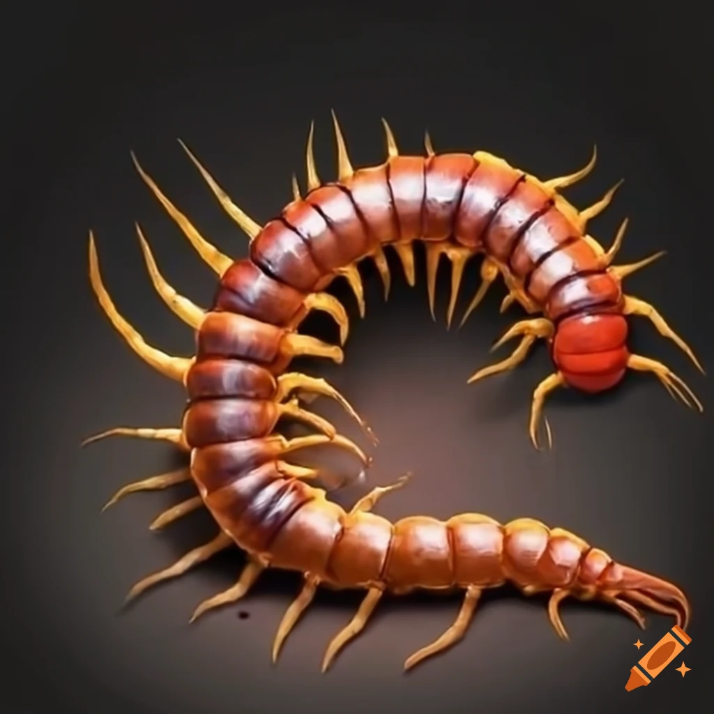 Realistic centipede-like parasite on Craiyon