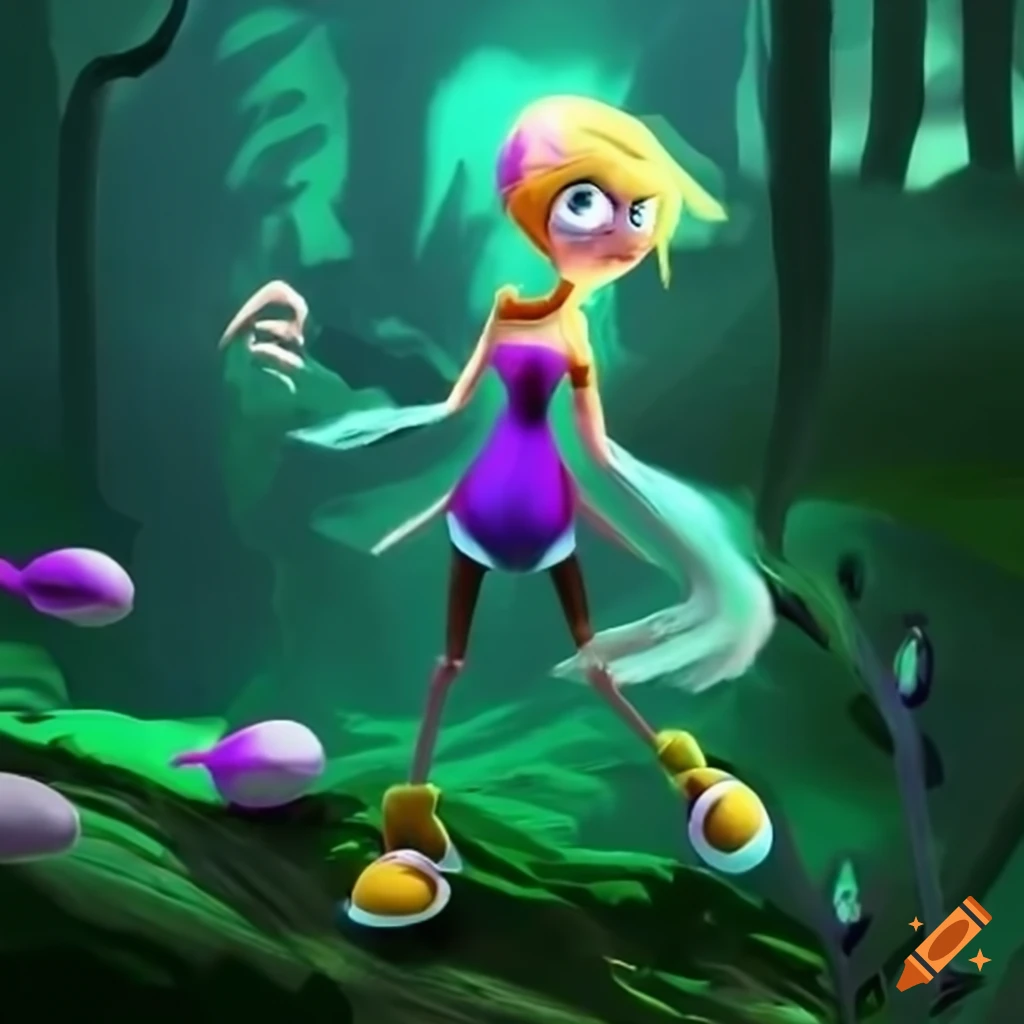 Female lumineer from the whimsical world of rayman on Craiyon