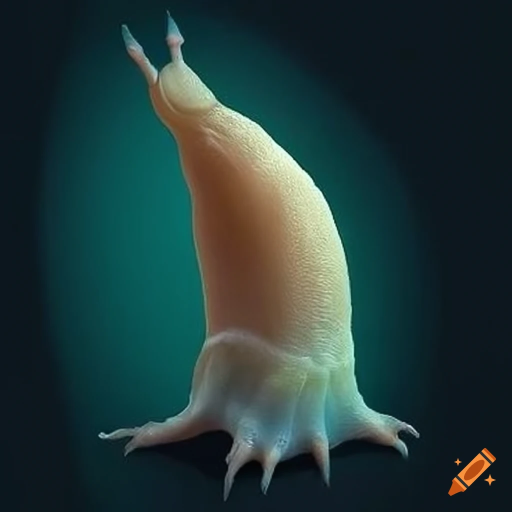 Realistic slug-like mutant parasite on Craiyon