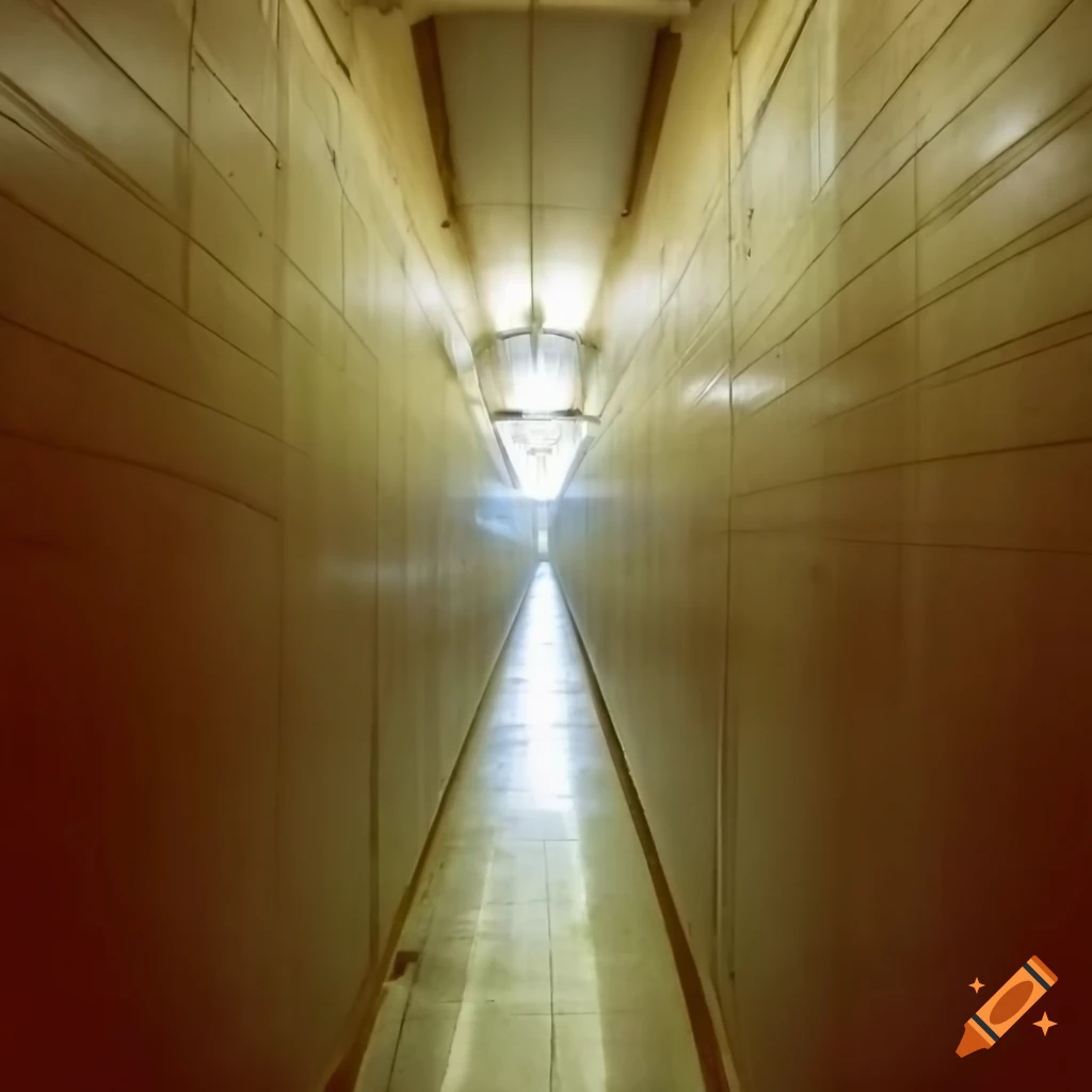 Ship hallway interior on Craiyon