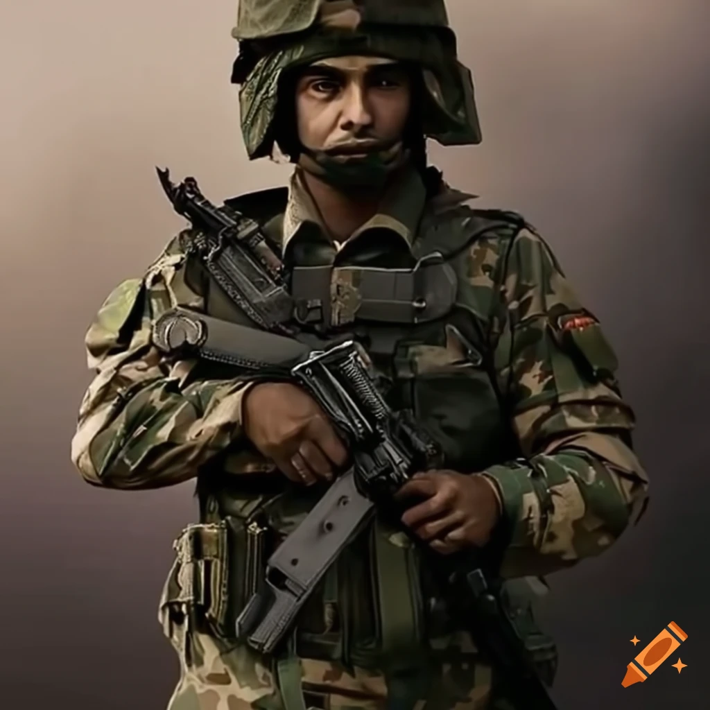 Pakistan army on Craiyon