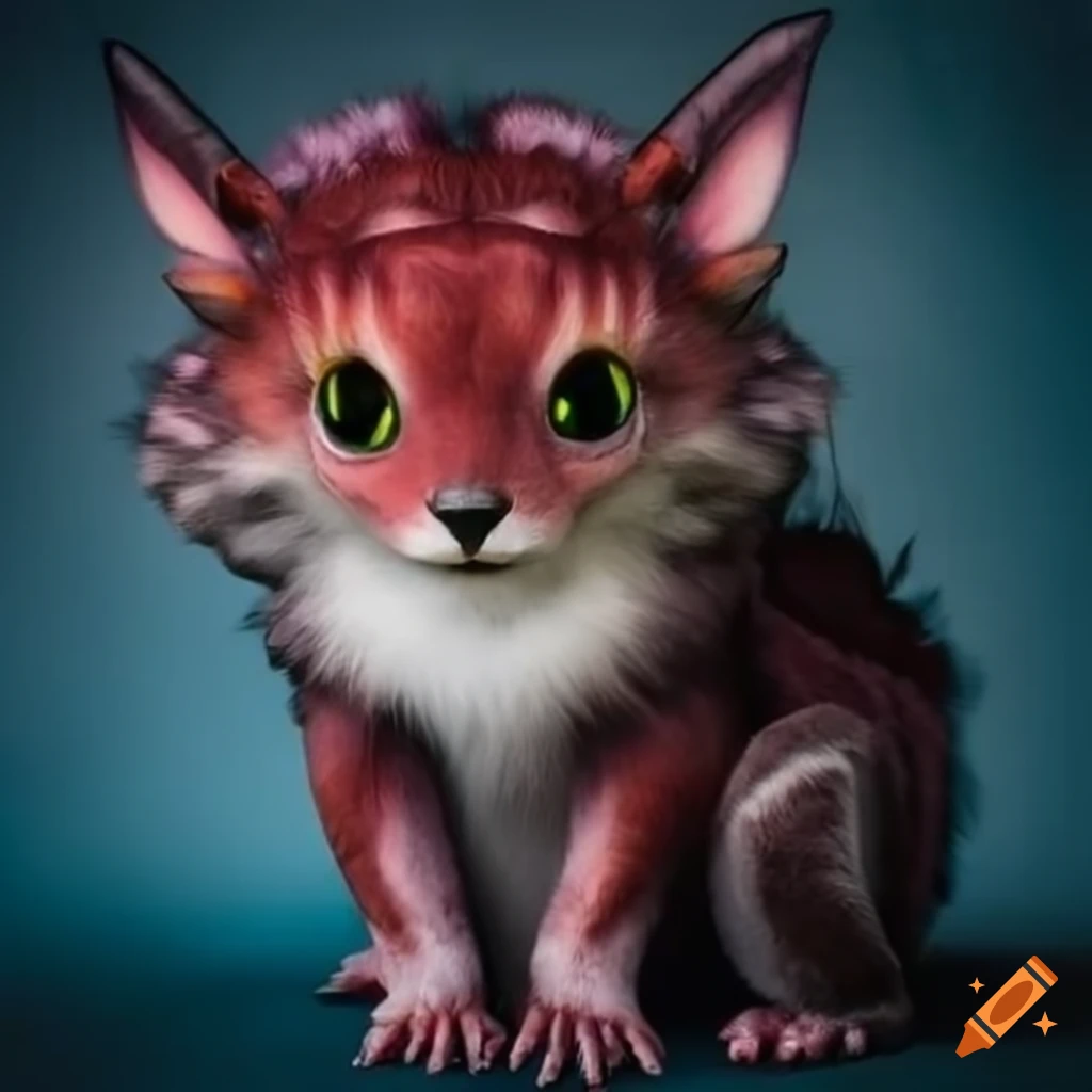 Cute fantasy creature with fur on Craiyon