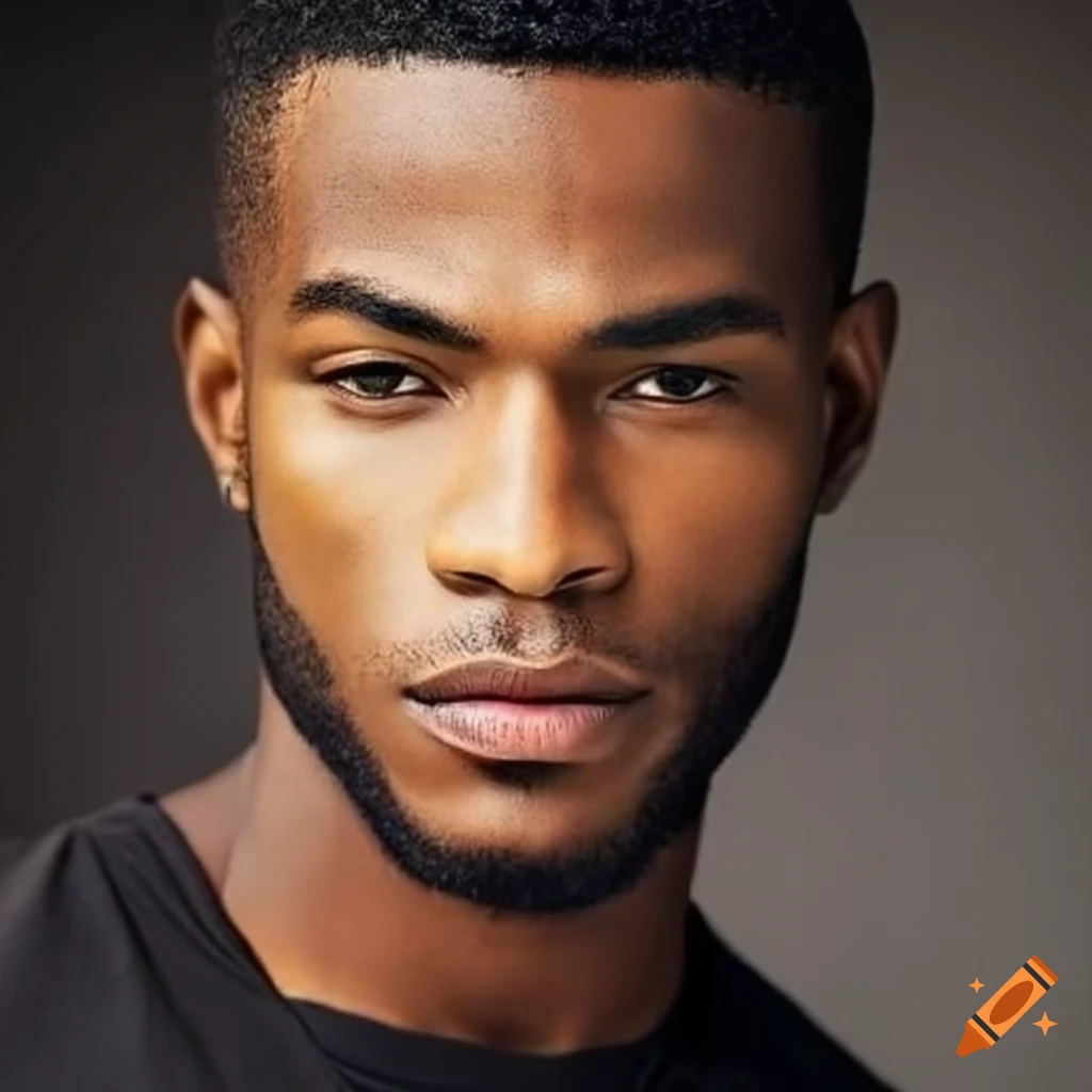 Attractive black man with high detail and handsome features on Craiyon