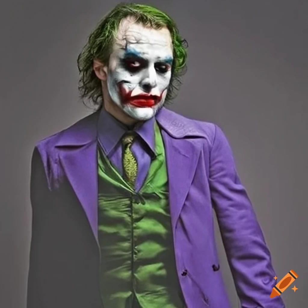 Heath ledger's iconic portrayal as the joker on Craiyon