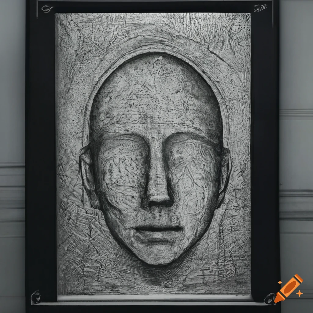 Mysterious etching of a faceless man on Craiyon