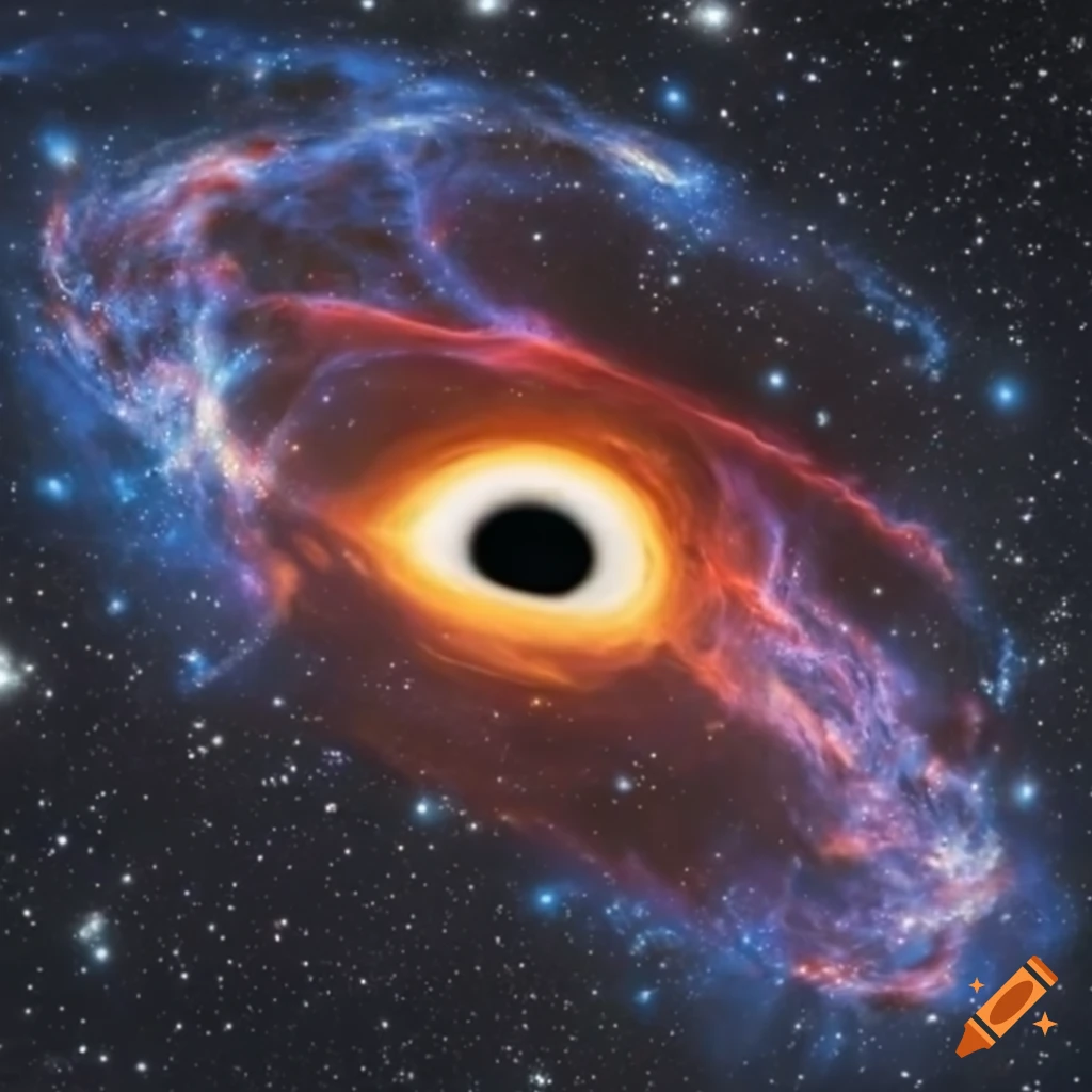 Supernova with black hole on Craiyon