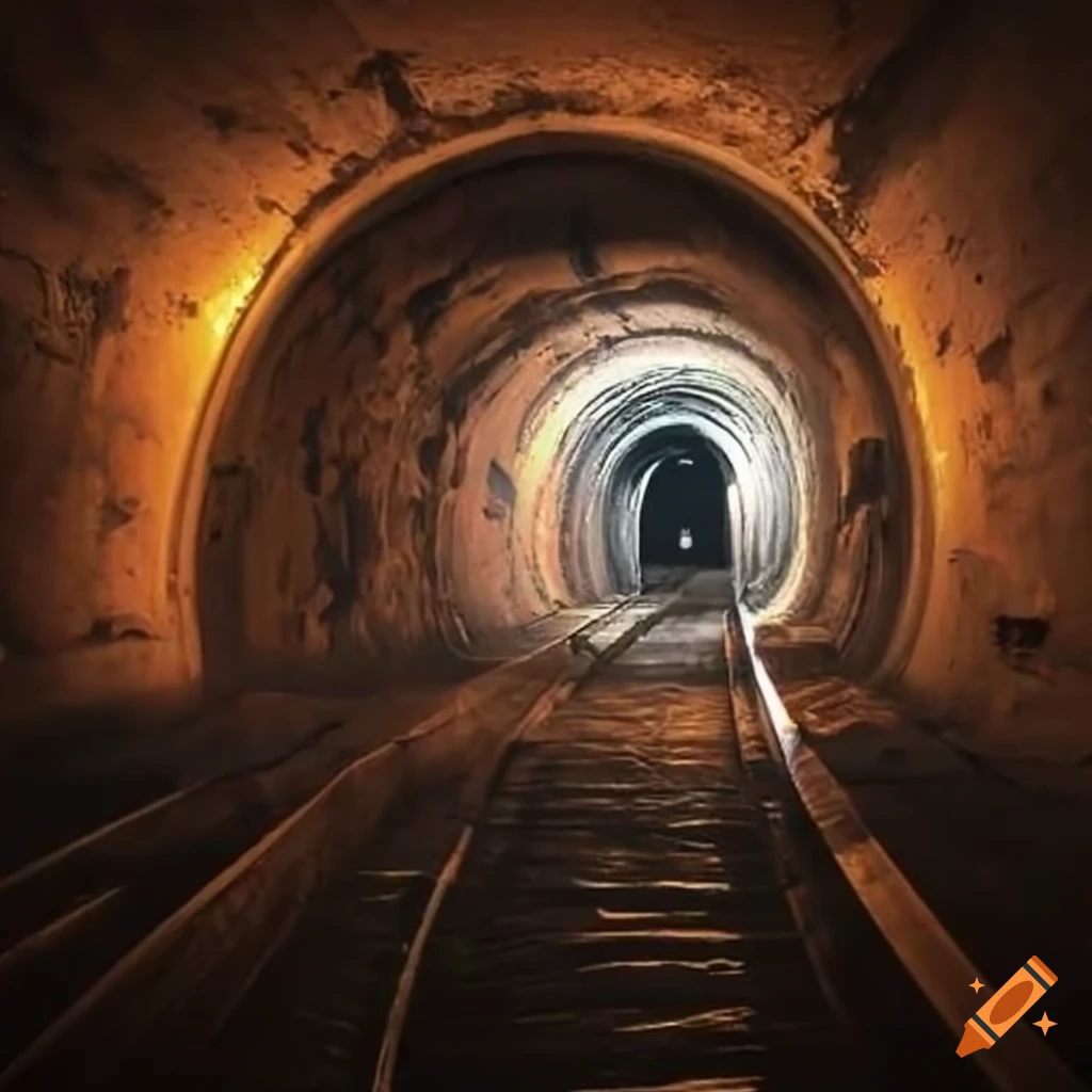 Secret mining tunnel entrance on Craiyon