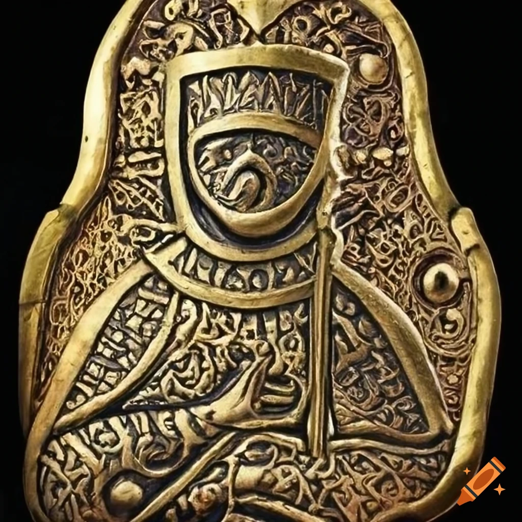 Medieval brass rubbing of a crusader in constantinople on Craiyon