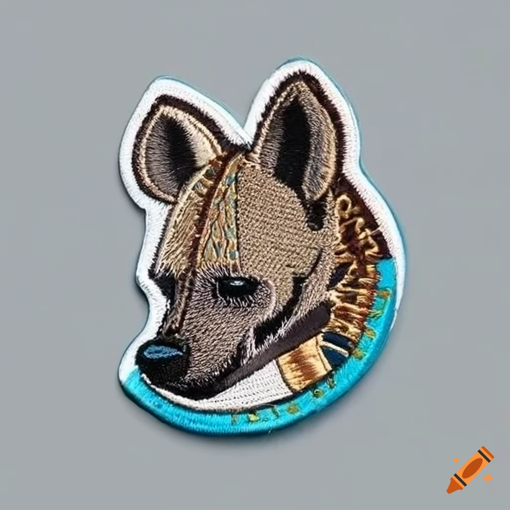 Hyena wearing egyptian accessories patch on Craiyon