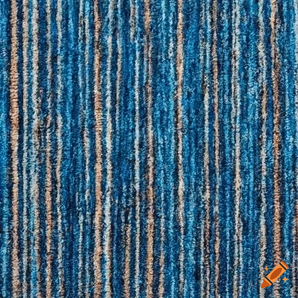 Blue and faded orange striped carpet texture on Craiyon