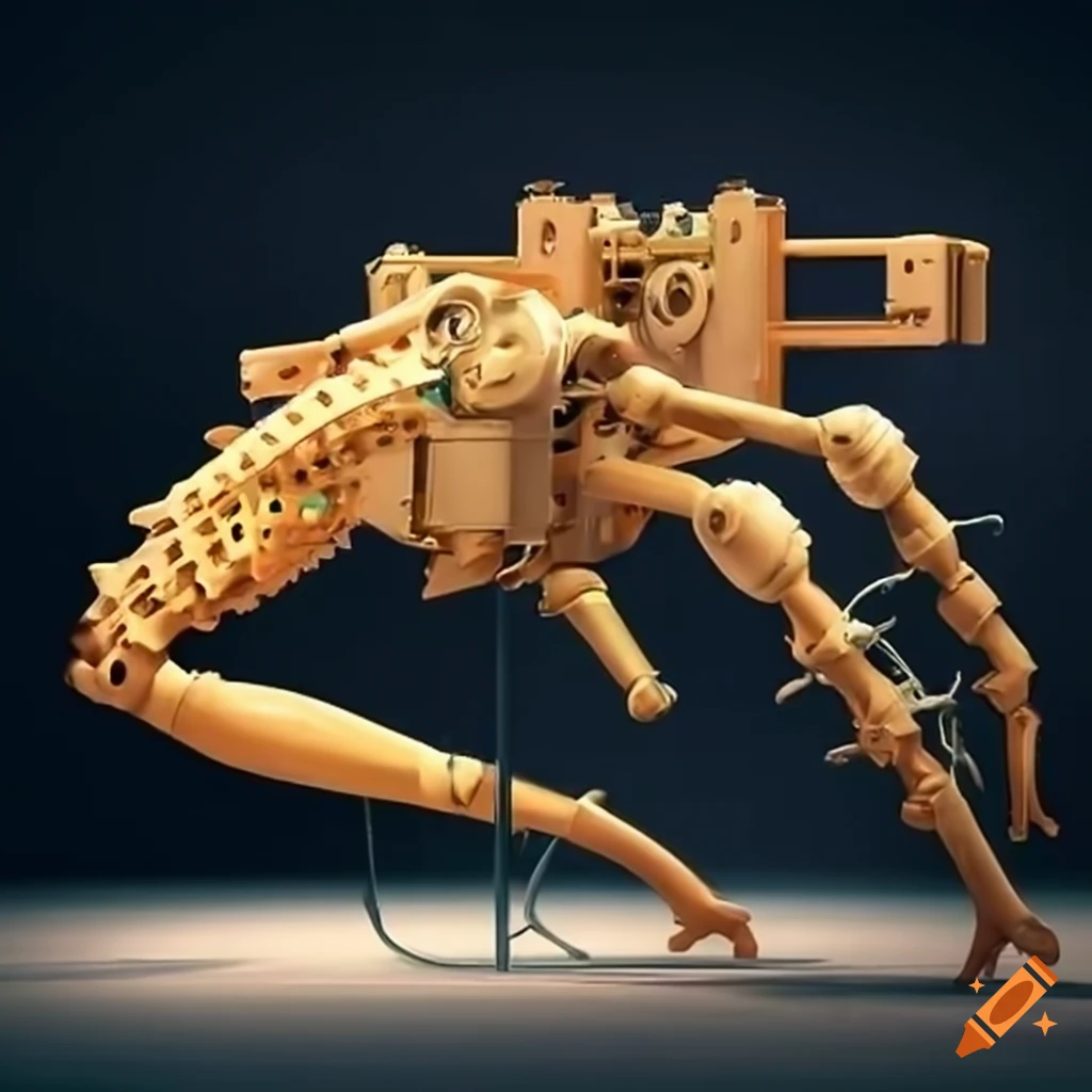 Bio-mechanical tank with legs on Craiyon