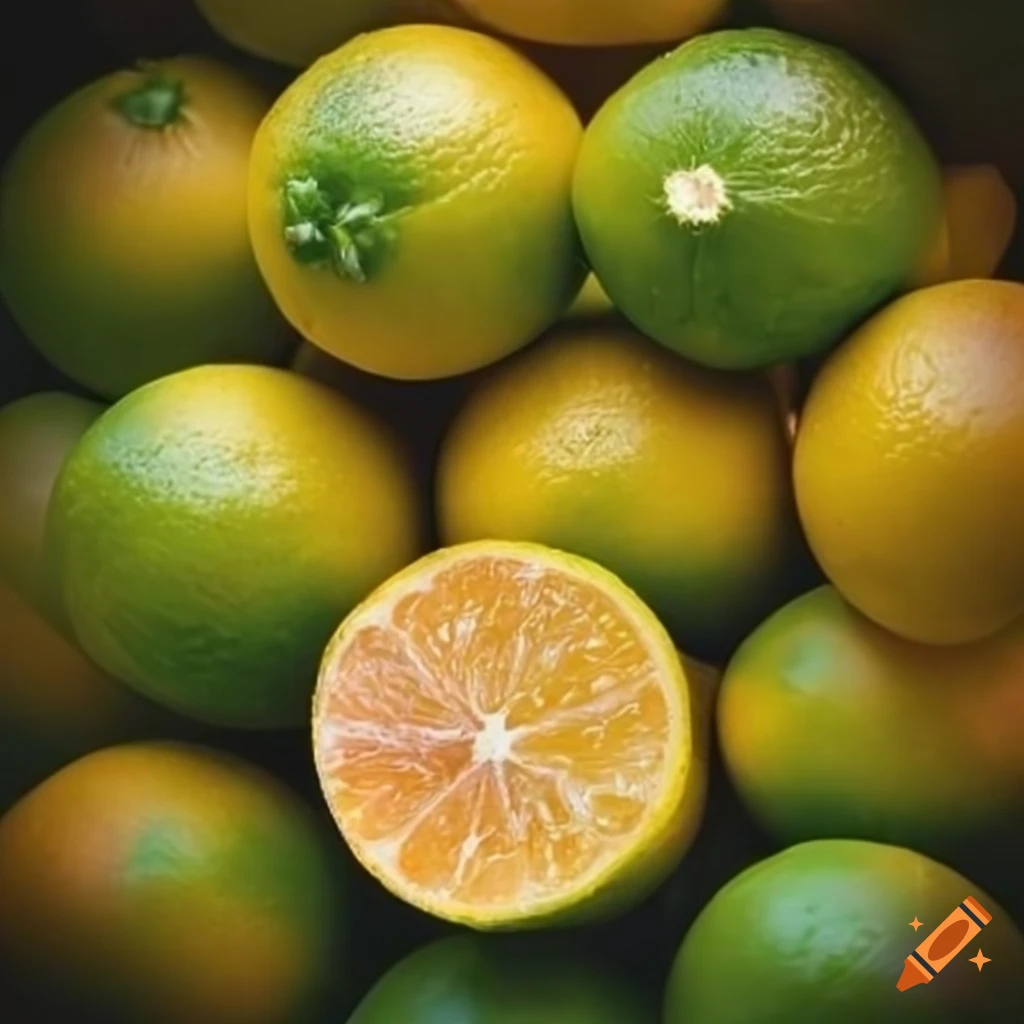 Pile of freshly cut calamansi fruits on Craiyon