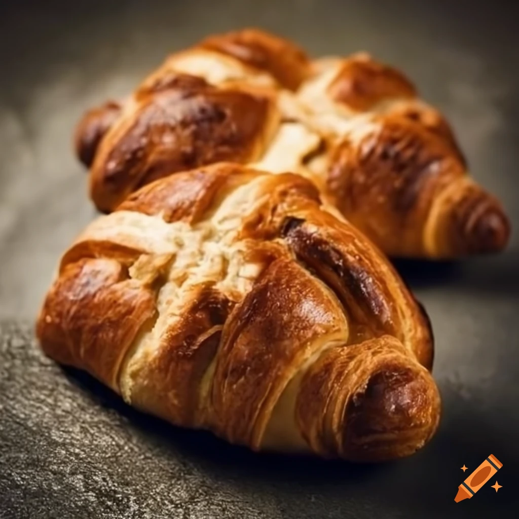 Croissants with cross markings resembling hot cross buns on Craiyon