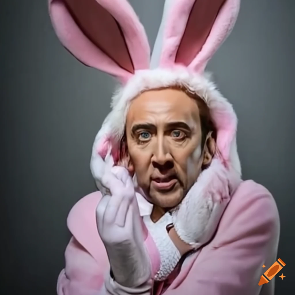 Nicolas cage in easter bunny costume on Craiyon