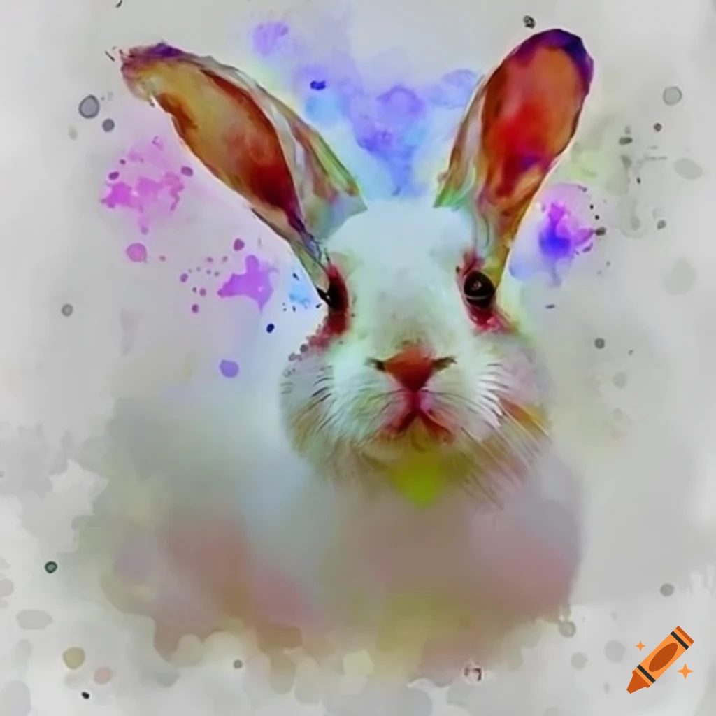 Crazy white rabbit on Craiyon