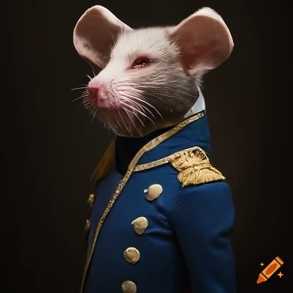Creative rat cosplaying as admiral horatio nelson on Craiyon