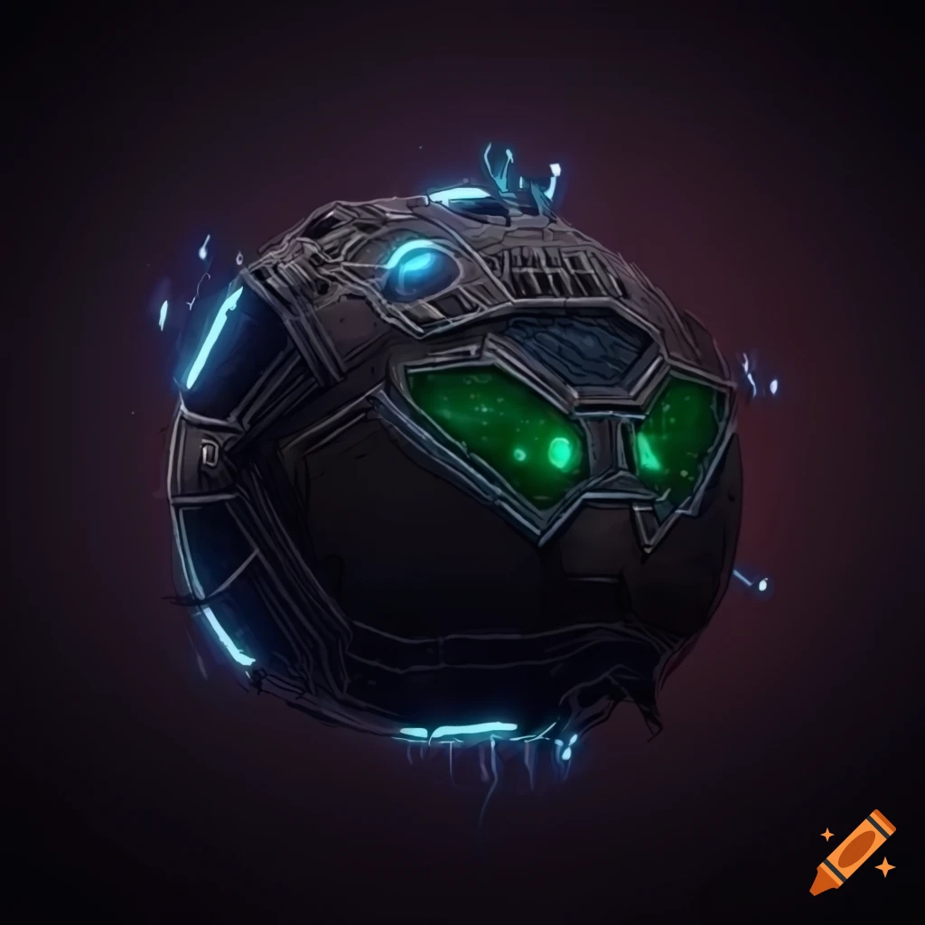 Top-down schematic of the interior of a small alien ship on Craiyon