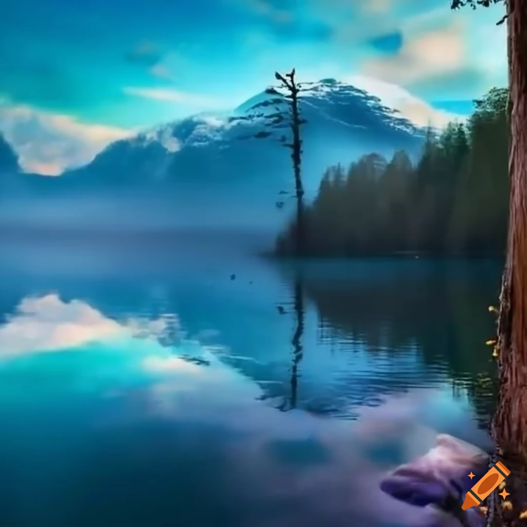 Lake with signs of pike spawning on Craiyon