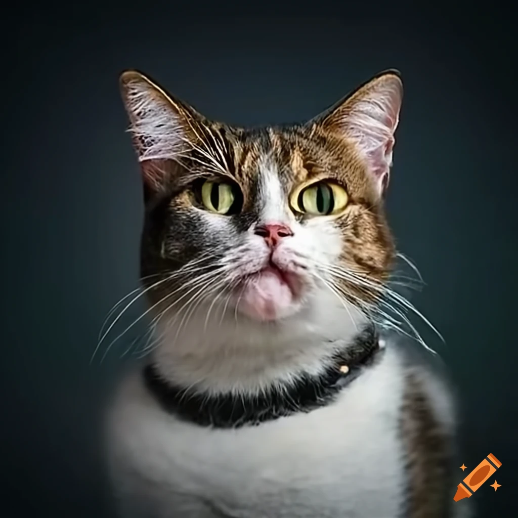 Silly cat on Craiyon