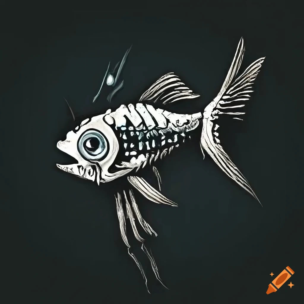 Punk fish logo design on Craiyon