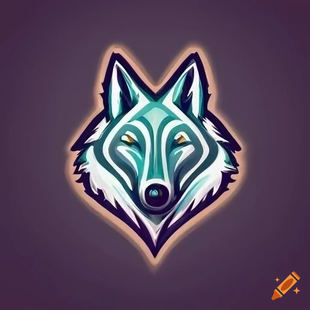 Wolf head logo on Craiyon