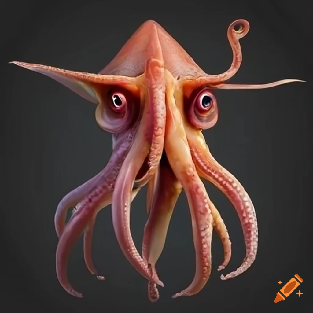 Realistic mutant squid parasite on Craiyon