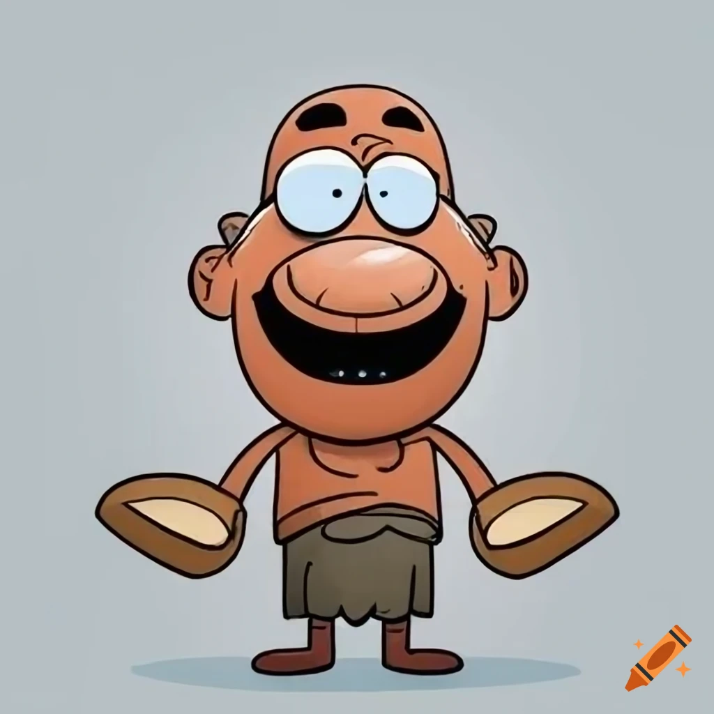 Colorful cartoon illustration of Mahatma Gandhi on Craiyon