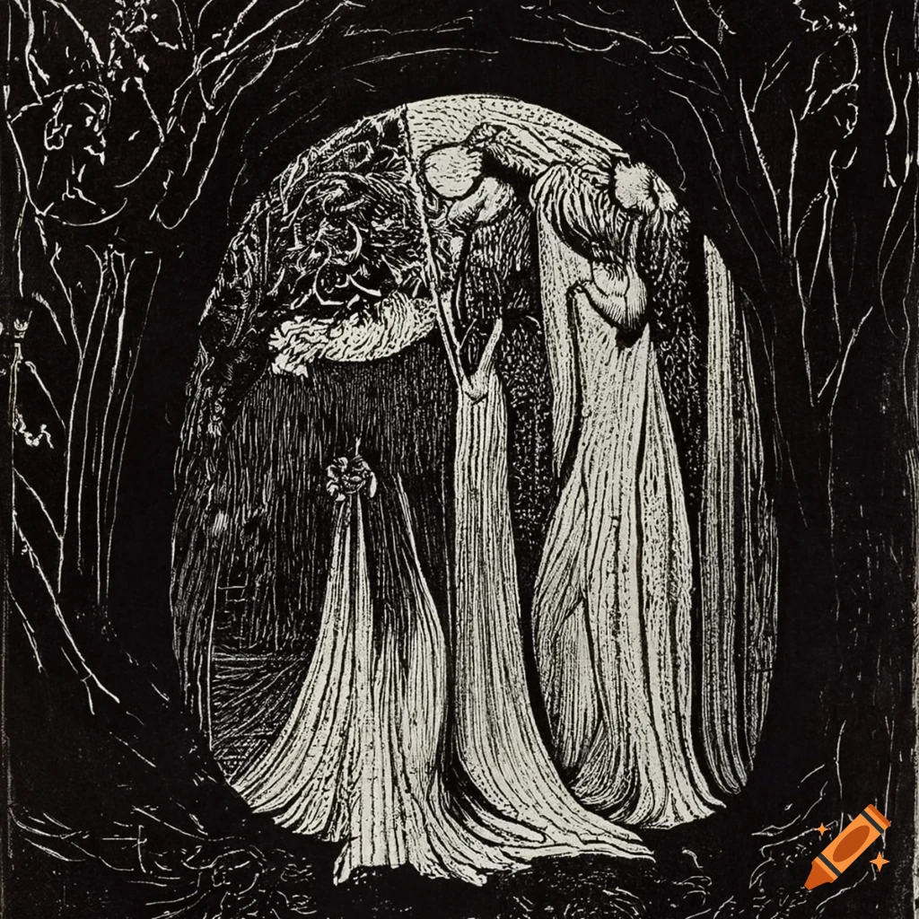Illustration of unrequited love by virgil finlay, aubrey beardsley, and ...