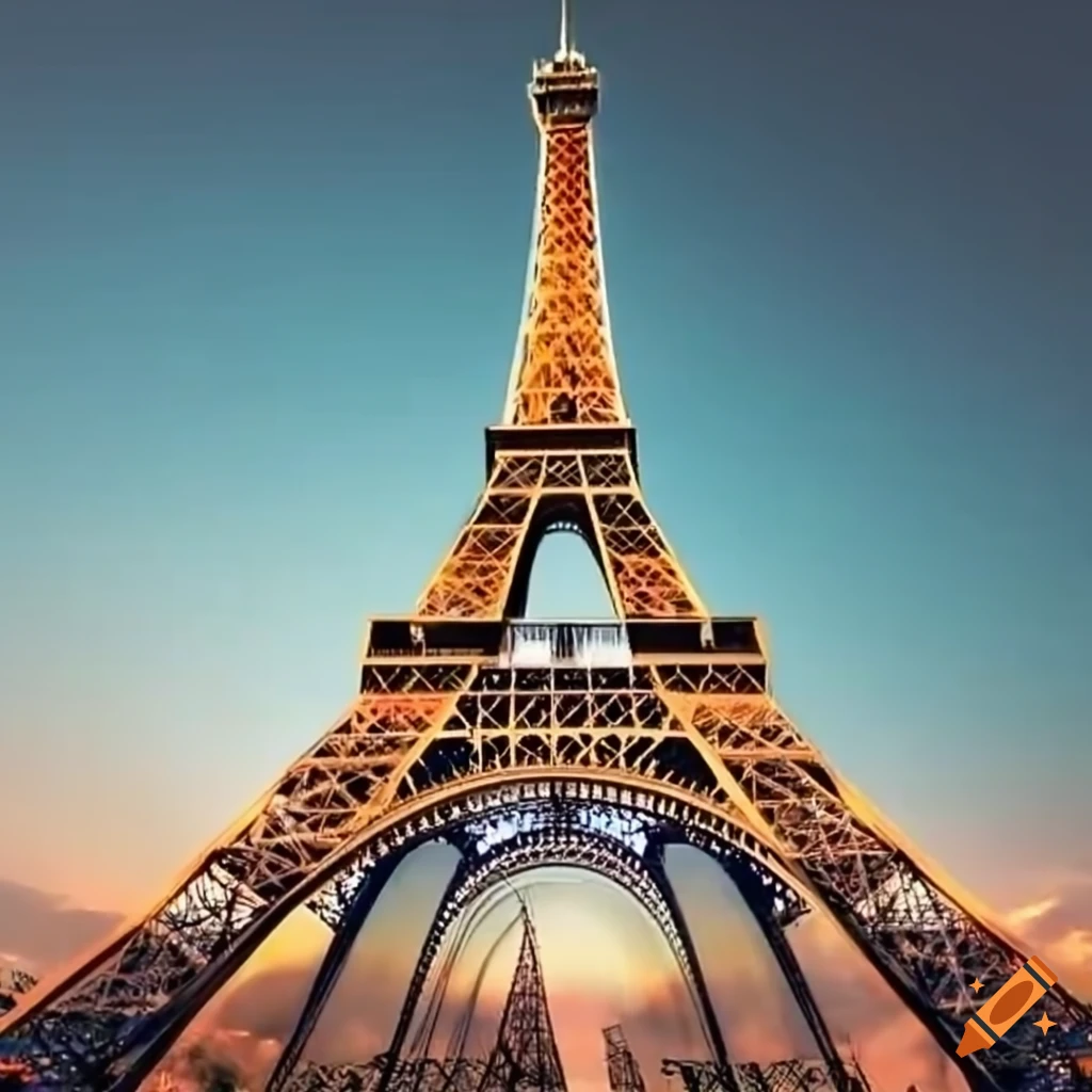 Future version of the eiffel tower in 2150 on Craiyon