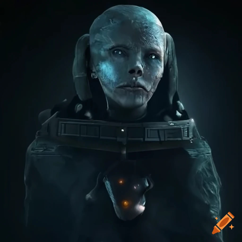 Dark sci-fi explorer at the edge of the universe on Craiyon