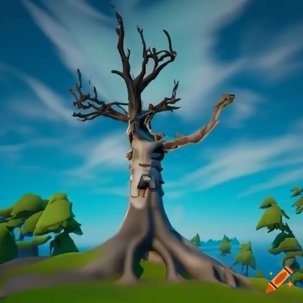 Fortnite giant tree on Craiyon