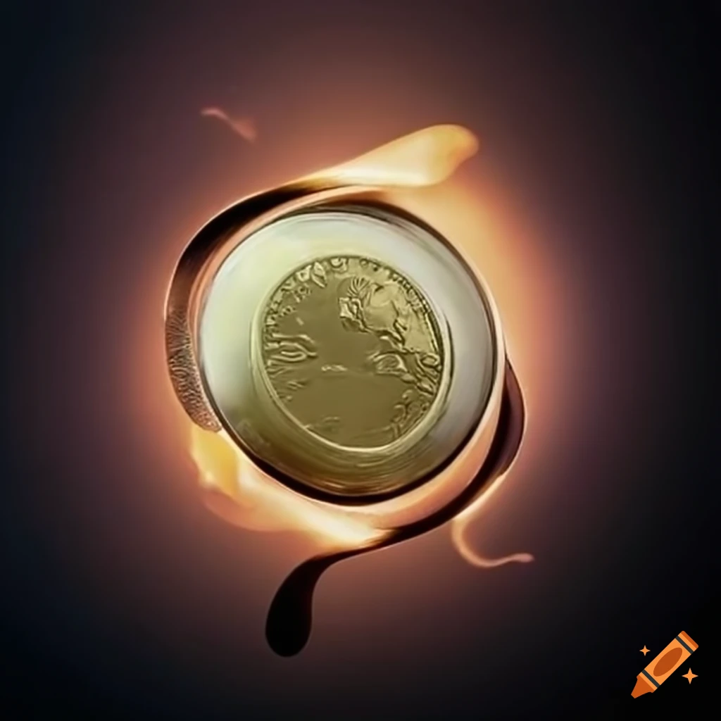 Glass coin emitting cursed energy on Craiyon