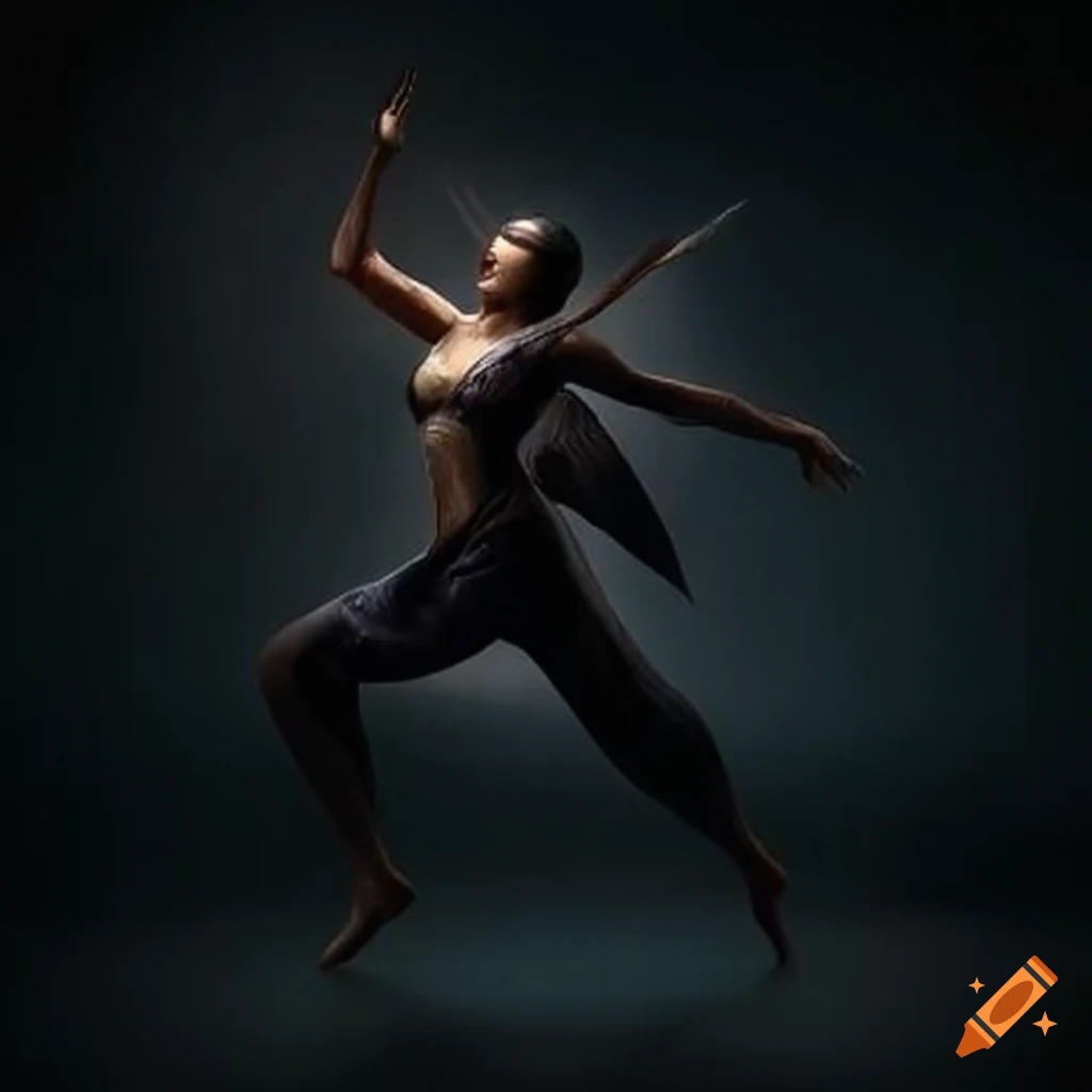 Mystical raven in martial arts pose on Craiyon