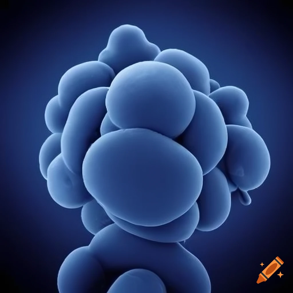 Beautiful haeckel-style bacteria illustration on Craiyon