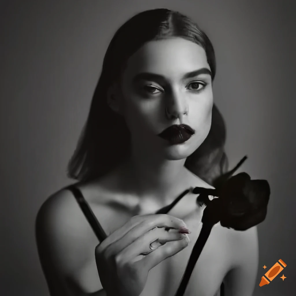 Cubist art of miranda holding a rose on Craiyon